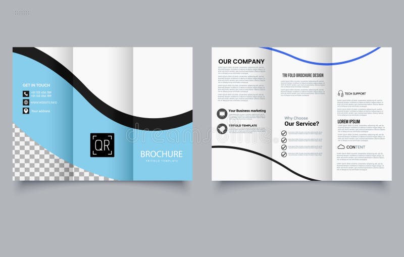Corporate Trifold Brochure. Tri Fold Brochure Template Design Stock ...