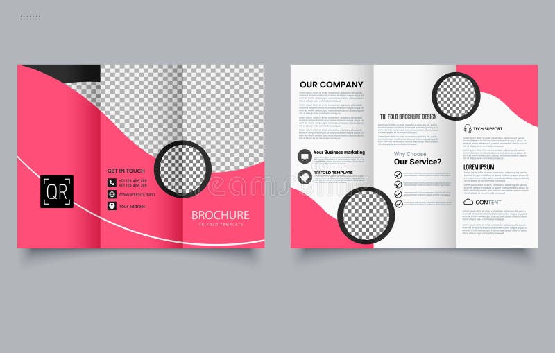 Corporate Trifold Brochure. Tri Fold Brochure Template Design Stock ...