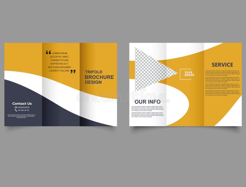 Corporate Trifold Brochure. Tri-Fold Brochure. Vector. Stock Vector - Illustration of sheet ...