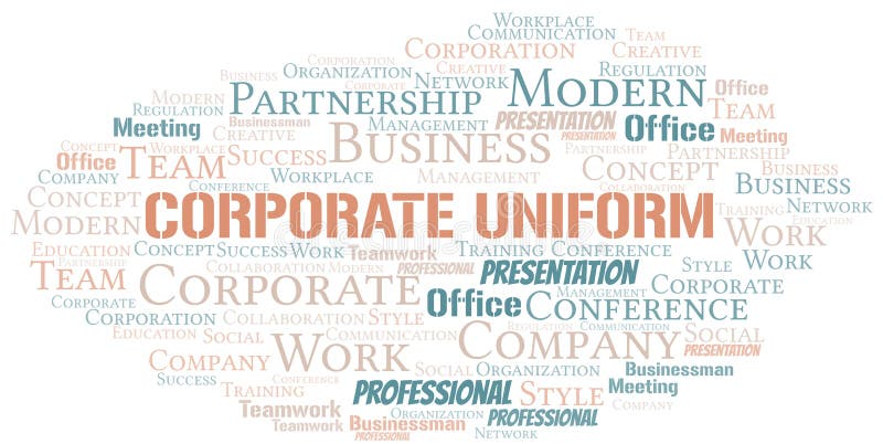 Corporate Uniform Vector Word Cloud, Made with Text only. Stock Vector ...