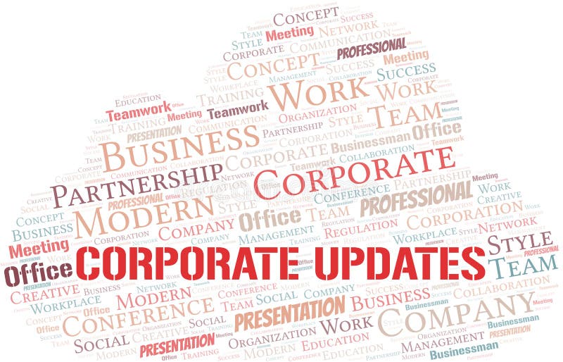Corporate Updates Vector Word Cloud, Made with Text only. Stock Vector ...