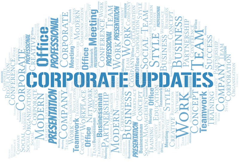 Corporate Updates Vector Word Cloud, Made with Text only. Stock ...