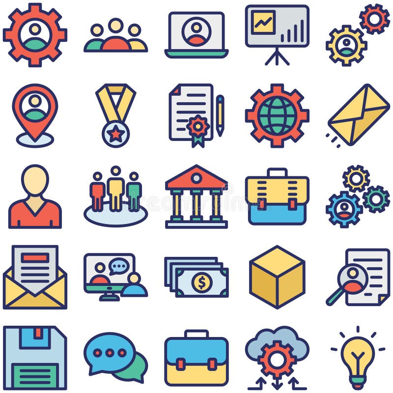 Corporate Vector Isolated Vector Icons Set Every Single Icon Can Be ...