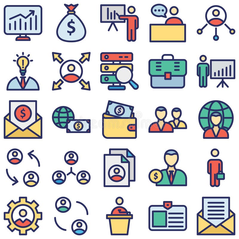 Corporate Vector Isolated Vector Icons Set Every Single Icon Can Be ...