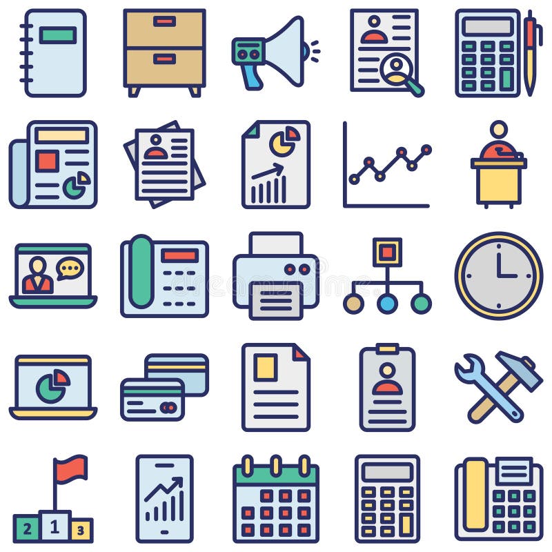 Corporate Vector Isolated Vector Icons Set Every Single Icon Can Be ...