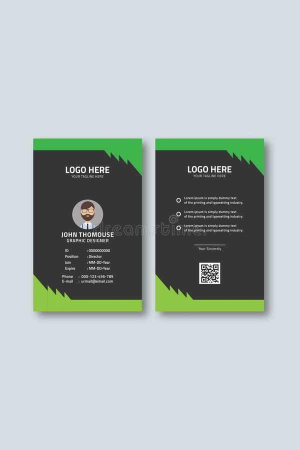 Vertical Id Card Template Stock Illustrations – 372 Vertical Id Card ...