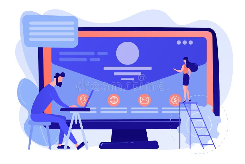 Corporate Website Concept Vector Illustration. Stock Vector ...