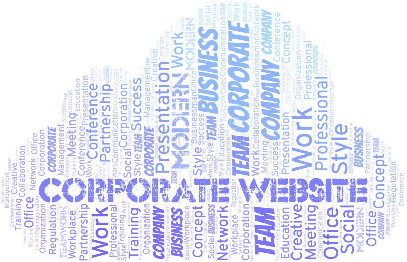 Corporate Website Vector Word Cloud Made With Text Only Stock Vector
