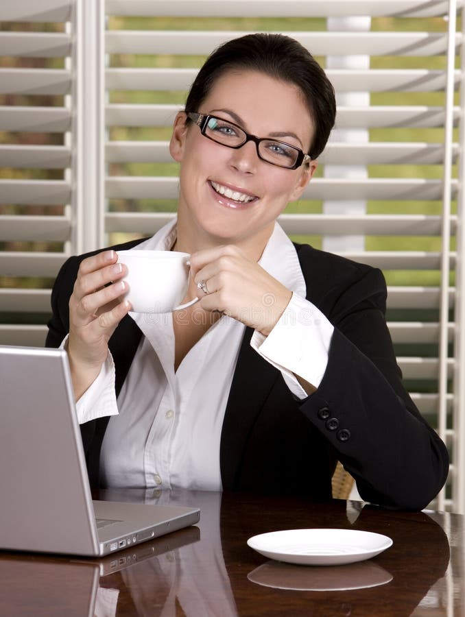 Corporate woman stock image. Image of face, personal, operator - 6980041