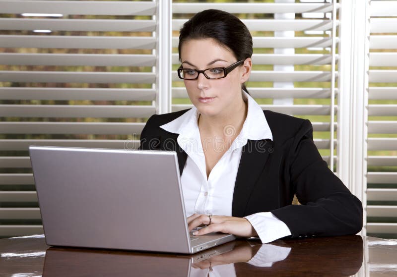 Corporate woman stock photo. Image of personal, face, hands - 7192446