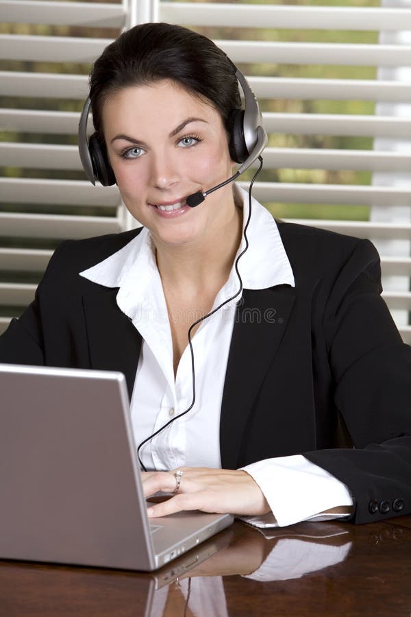 Corporate woman stock photo. Image of helpdesk, adult - 7419160