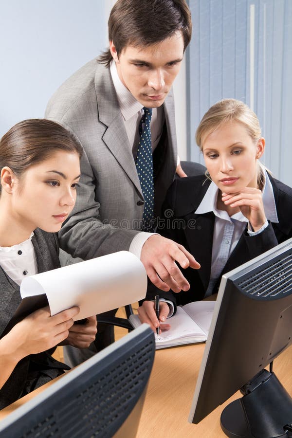 Work in group stock image. Image of meeting, holding, briefing - 9344953