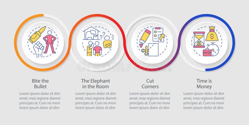 Corporate Workflow Management Infographics Circles Sequence Stock ...