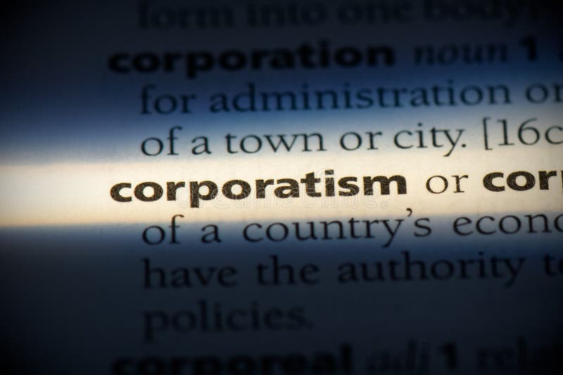Corporatism stock image. Image of closeup, meaning, dictionary - 161578135