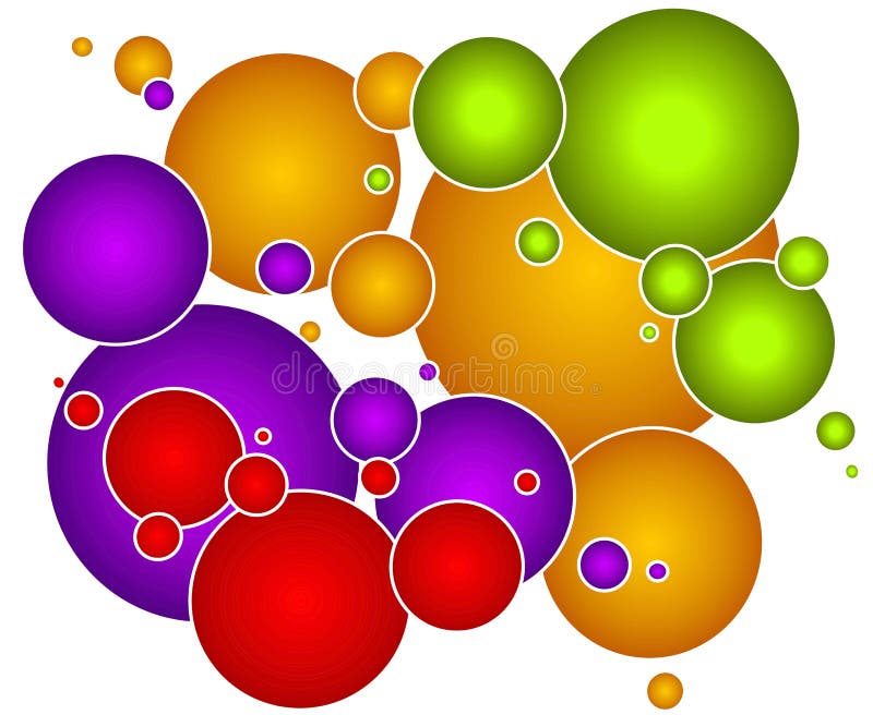 Corps Ronds Colorés De Cercles De Bulles Illustration Stock ...