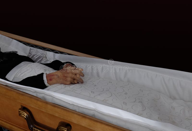 Corpse in the coffin stock photo. Image of death, institute - 67386146