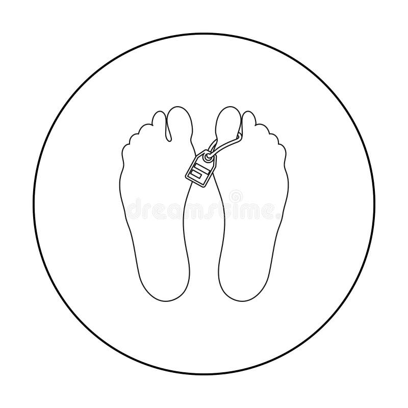 Corpse Icon in Outline Style Isolated on White. Drugs Symbol. Stock ...