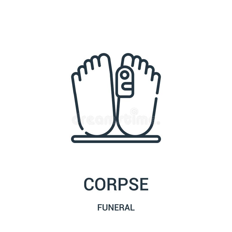 Corpse Icon Vector from Funeral Collection. Thin Line Corpse Outline ...