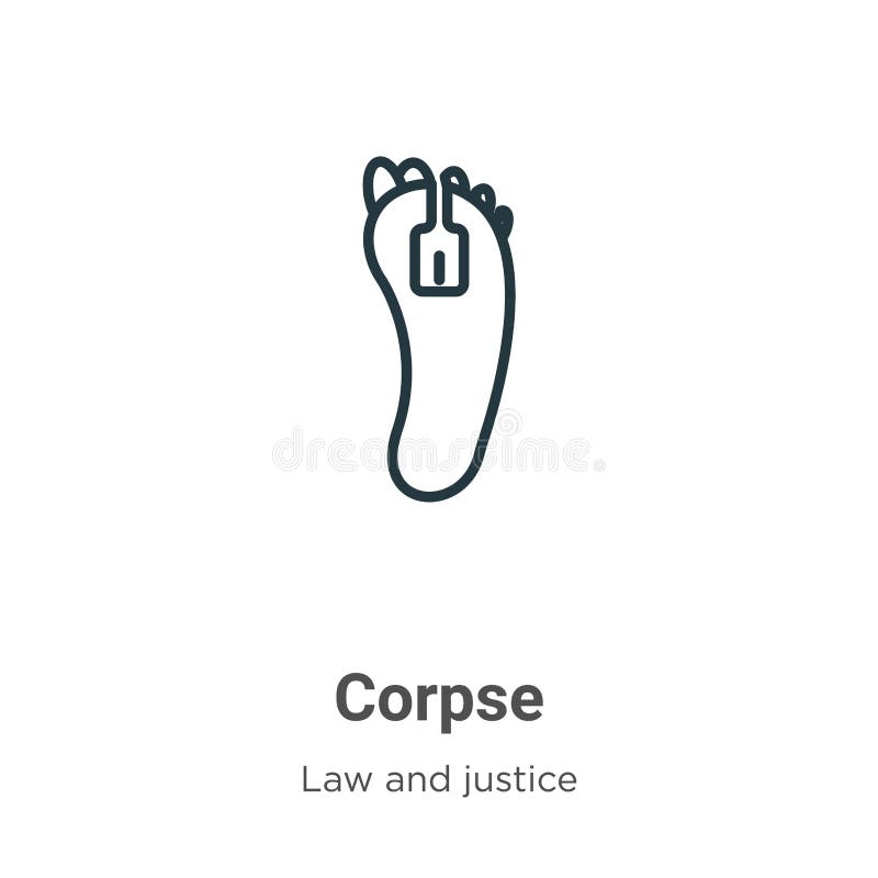 Corpse Line Illustration Colored Icon. Signs and Symbols Can Be Used ...