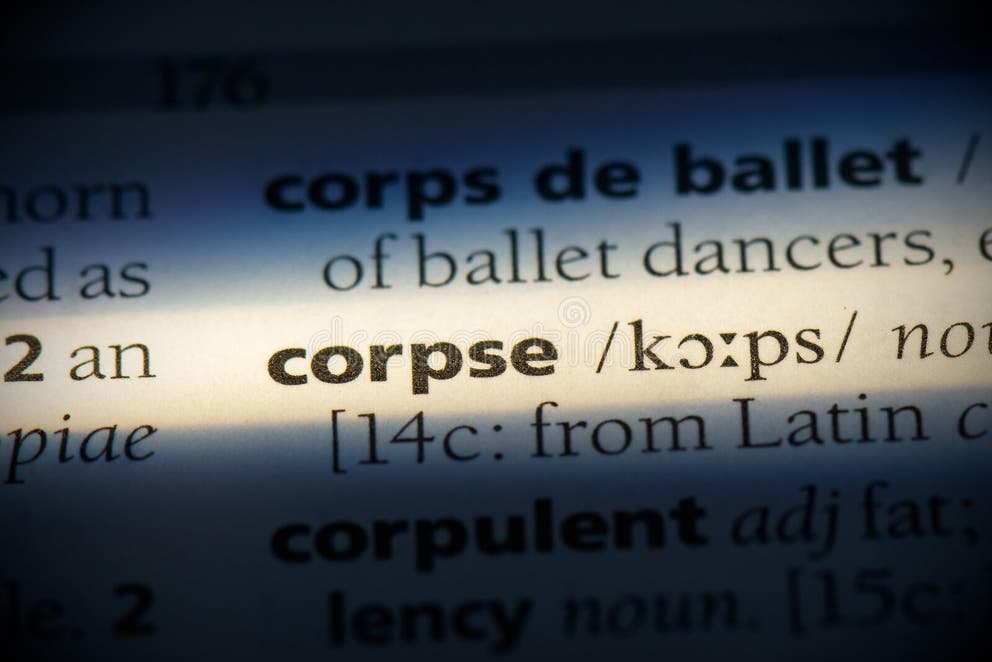 Corpse stock image. Image of word, linguistic, page - 161577875