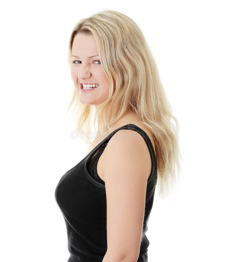 Corpulent woman stock image. Image of portrait, isolated - 16109145