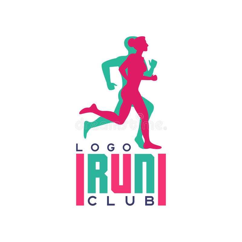Corra O Logotipo Do Clube, Simbolize-o Com As Silhuetas Running ... Corra O Logotipo Do Clube, Simbolize-o Com As Silhuetas Running ...