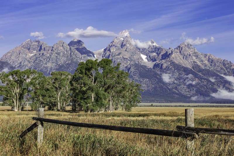 Corral Fence Mormon Row Grand Tetons Stock Image - Image of national ...