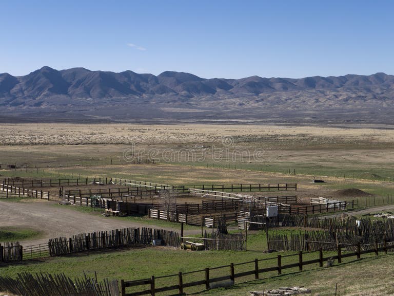 Corral and Ranch Land in North Central Nevada Stock Photo - Image of ...