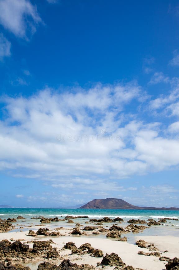 Corralejo Flag Beach stock image. Image of flag, seashore - 26736431