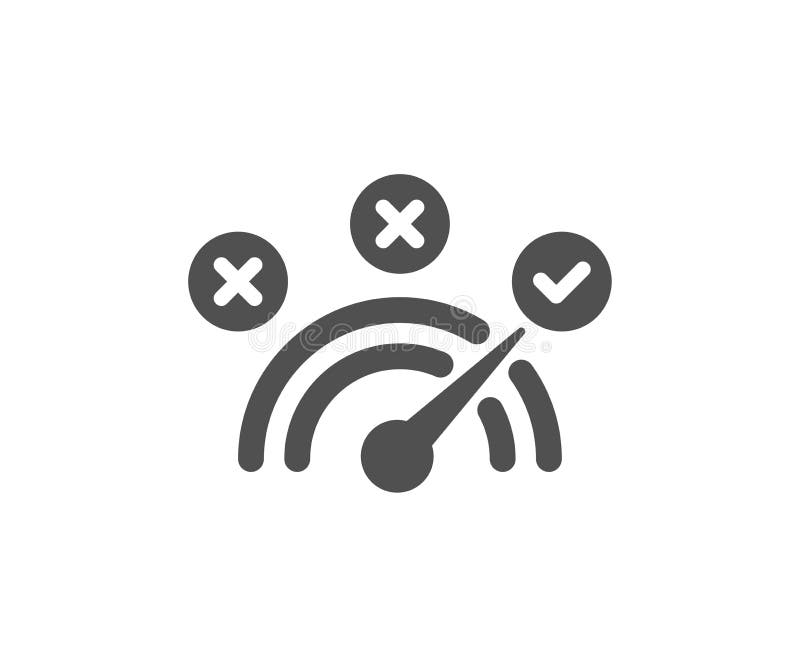 Correct Answer Icon. Speedometer Concept Sign. Vector Stock Vector ...