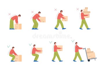 Lifting Boxes Back Pain Stock Illustrations – 14 Lifting Boxes Back ...