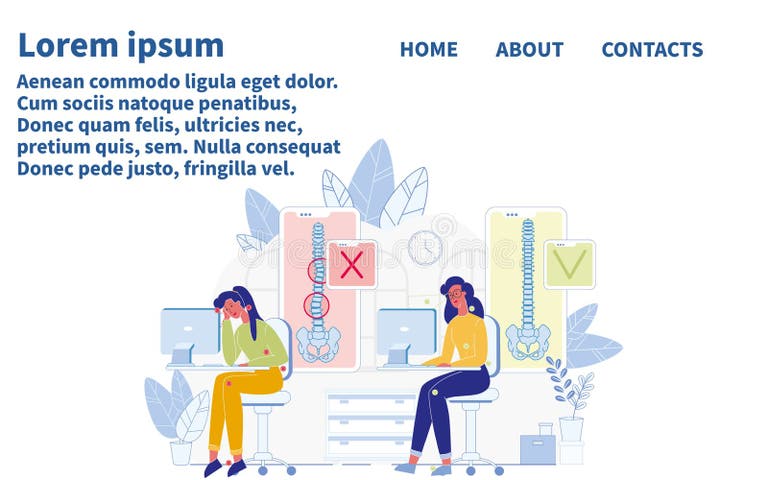 Computer Ergonomics Cartoon Stock Illustrations – 267 Computer ...