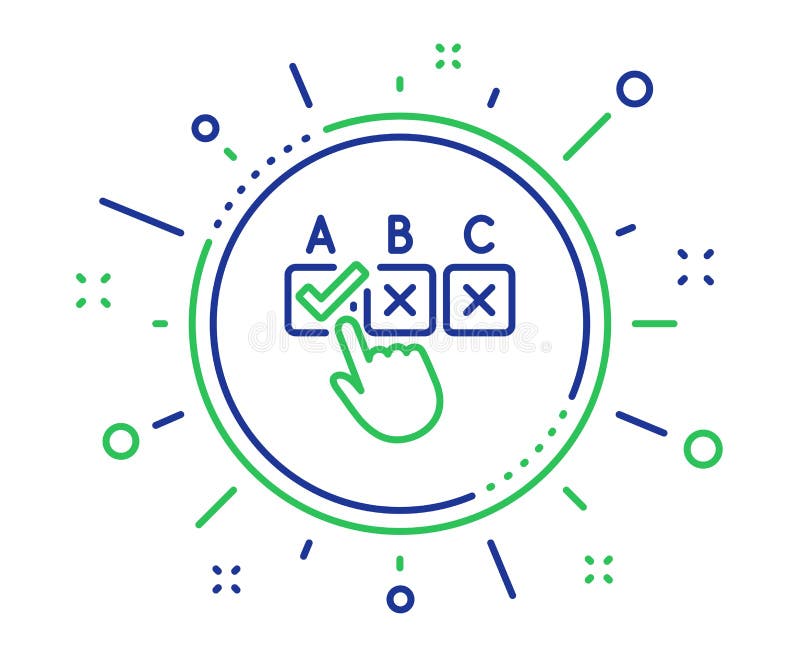 Correct Checkbox Line Icon. Select Answer Sign. Vector Stock Vector ...