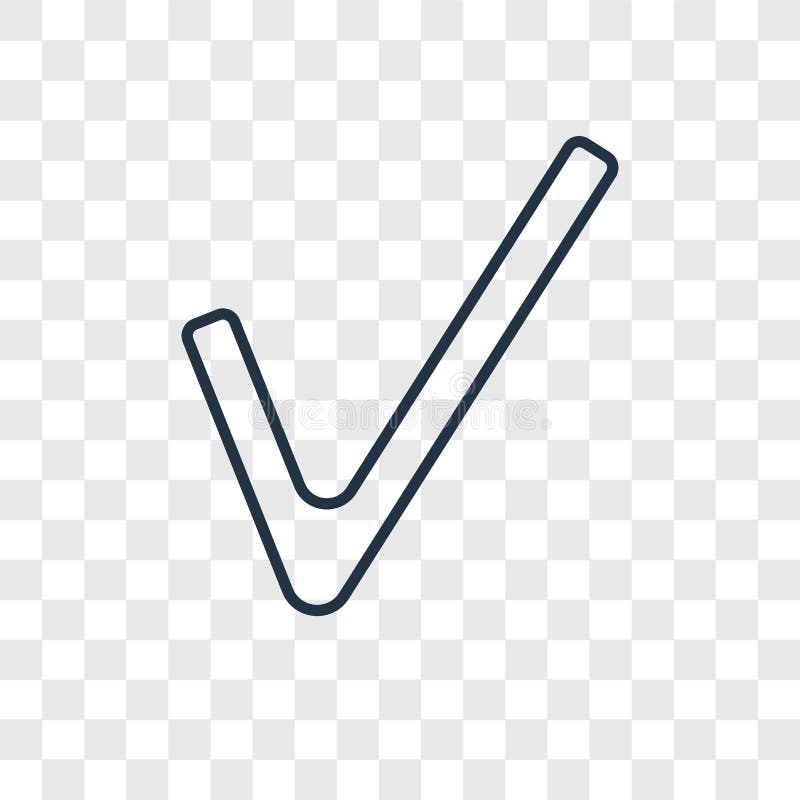 Correct Concept Vector Linear Icon Isolated On Transparent Background ...
