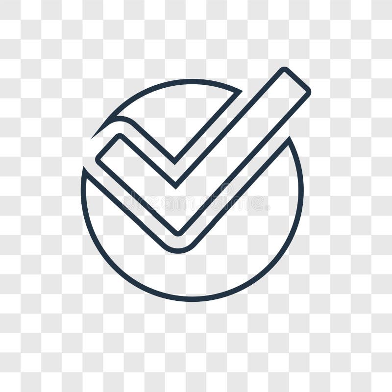 Correct Concept Vector Linear Icon Isolated On Transparent Background ...