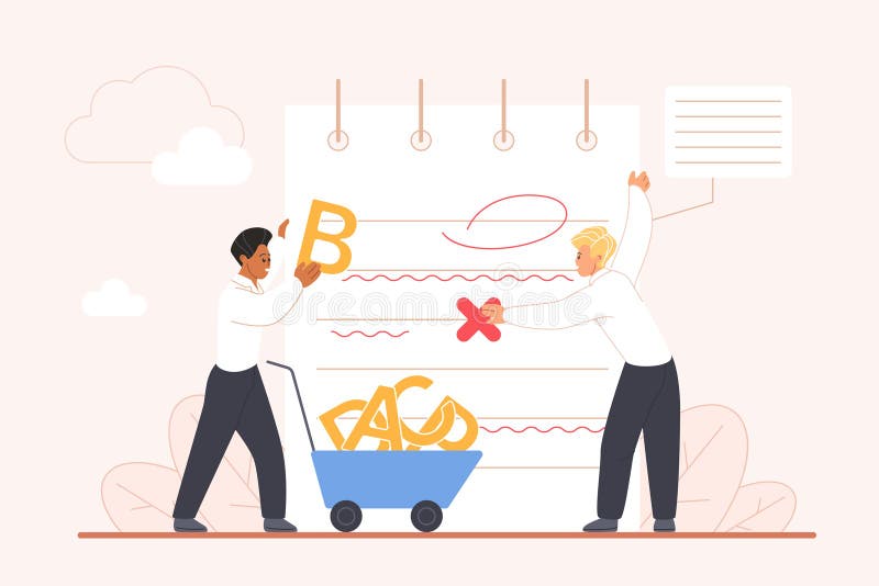 Correct Grammar Mistakes and Spelling, Editing Text Process in ...