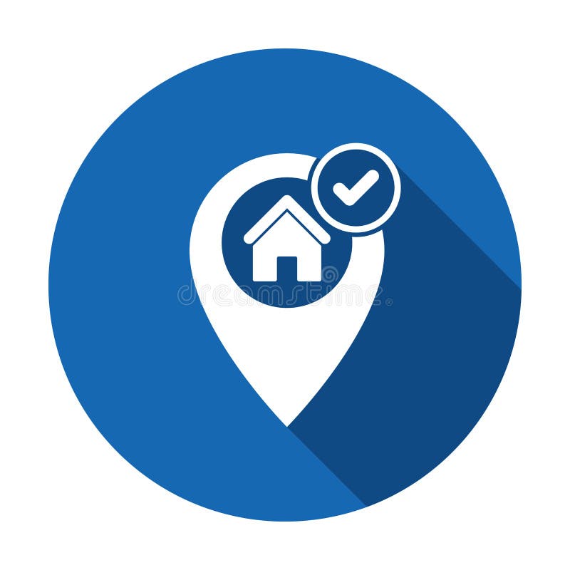 Correct House Location Icon. Address Icon with Check Sign. Address Icon ...