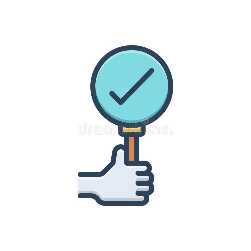 Color Illustration Icon for Correct, True and Checked Stock ...