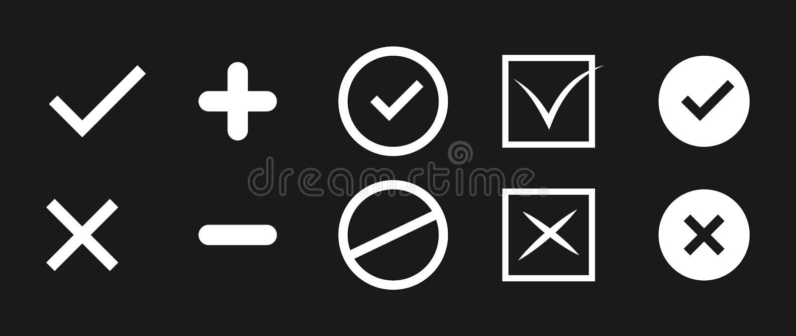 Correct and Incorrect Icons. True and False Signs. Vector Stock Vector ...