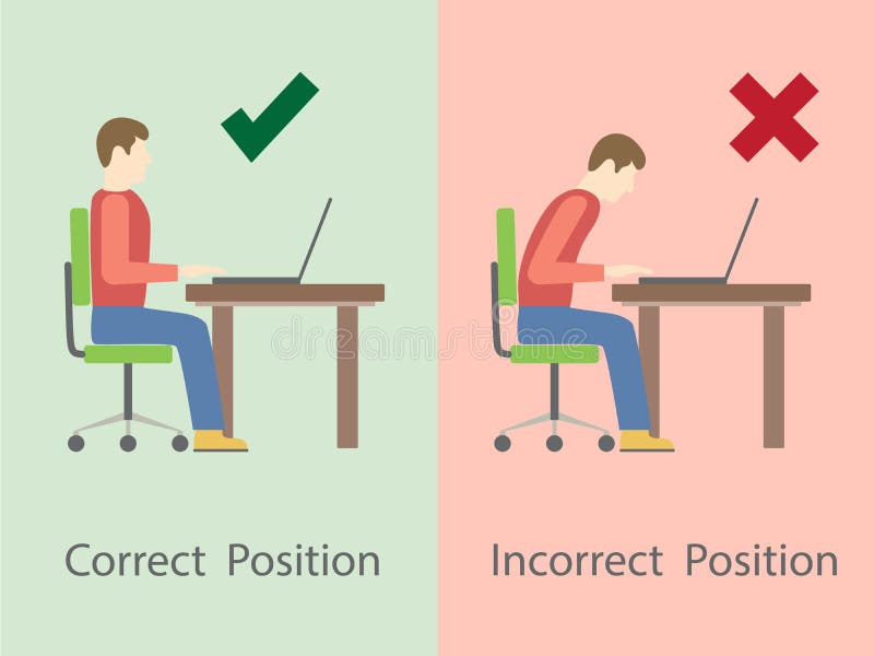 Bad Posture Girl Sitting Stock Illustrations – 55 Bad Posture Girl ...