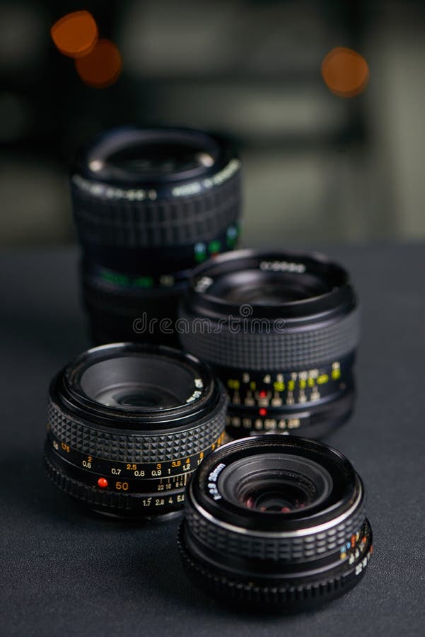 The Correct Lens Makes All the Difference. Studio Shot of Various ...