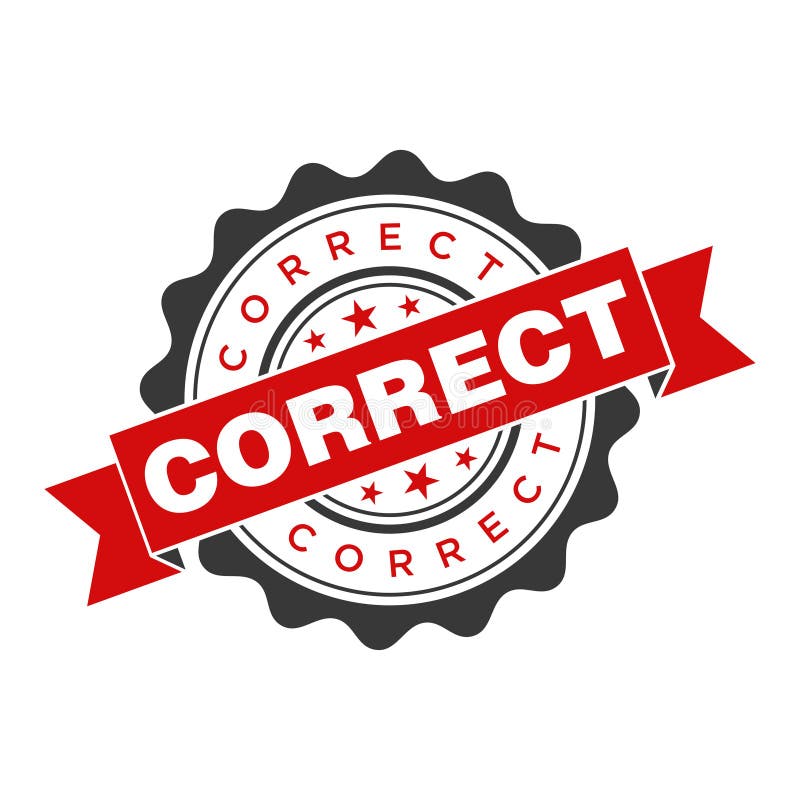 Correct Rubber Stamp. Correct Rubber Grunge Stamp Seal Vector ...
