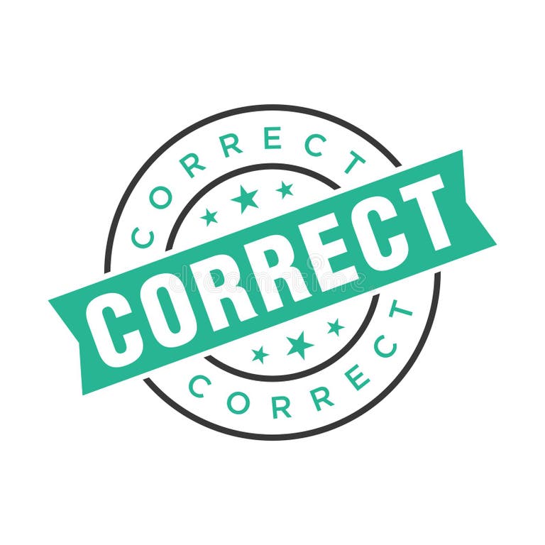 Correct Letter Rubber Stamp Template Design Stock Vector - Illustration ...