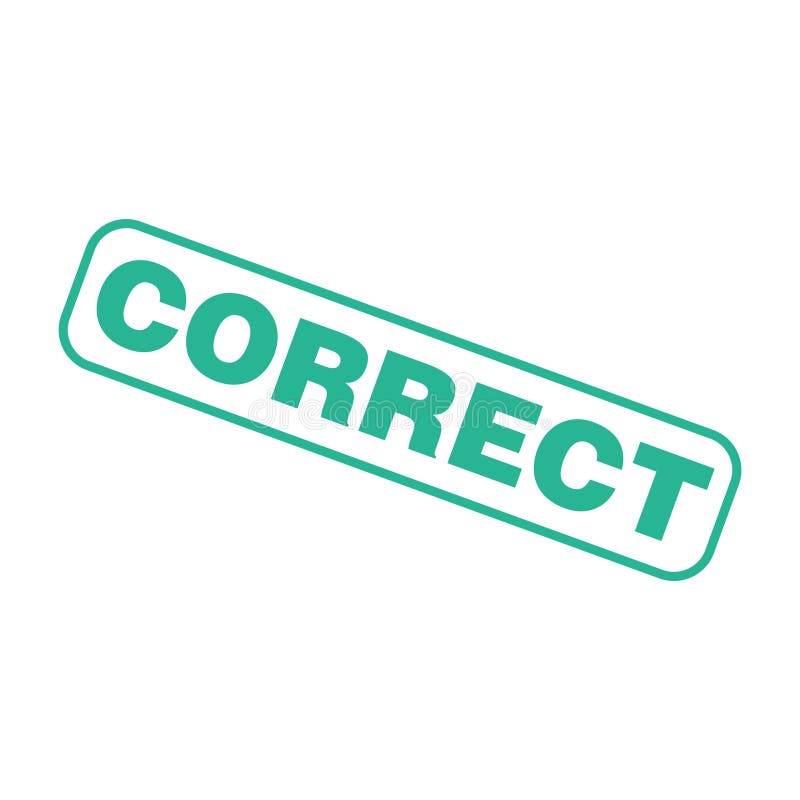 Correct Letter Rubber Stamp Template Design Stock Vector - Illustration ...