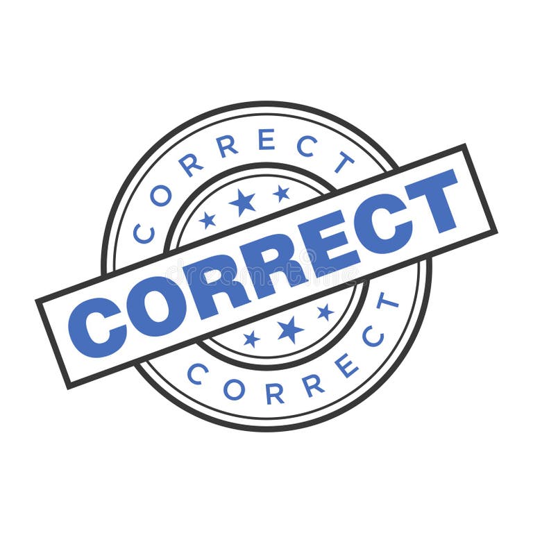 Correct Letter Rubber Stamp Template Design Stock Vector - Illustration ...