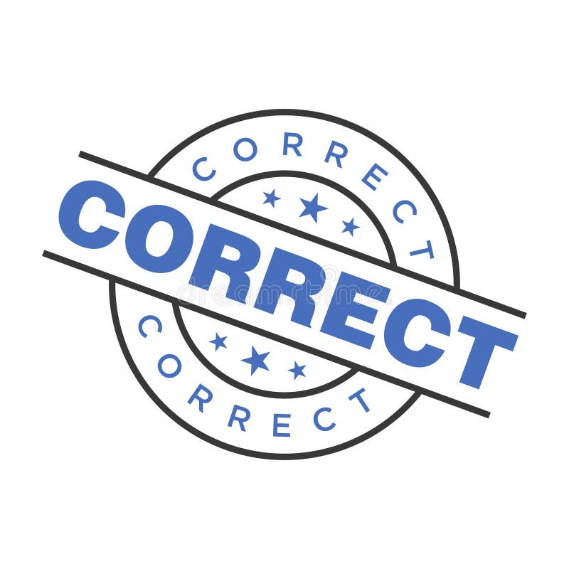 Correct Letter Rubber Stamp Template Design Stock Vector - Illustration ...