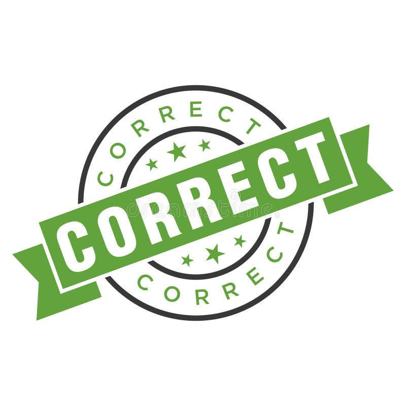 Correct Letter Rubber Stamp Template Design Stock Vector - Illustration ...