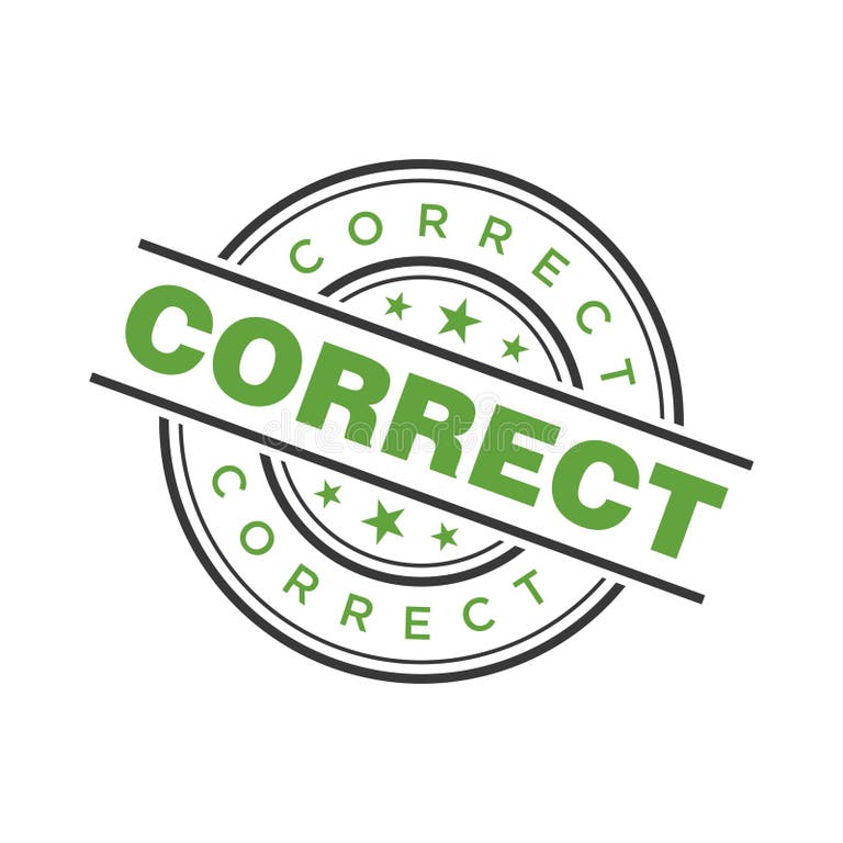 Correct Letter Rubber Stamp Template Design Stock Vector - Illustration ...