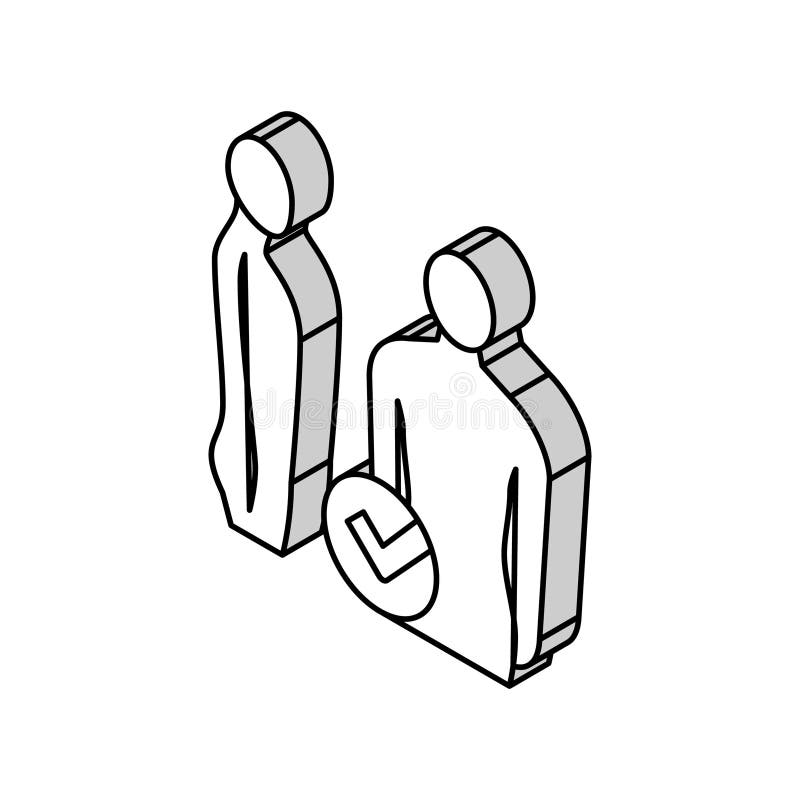 Correct Posture Isometric Icon Vector Illustration Stock Vector ...