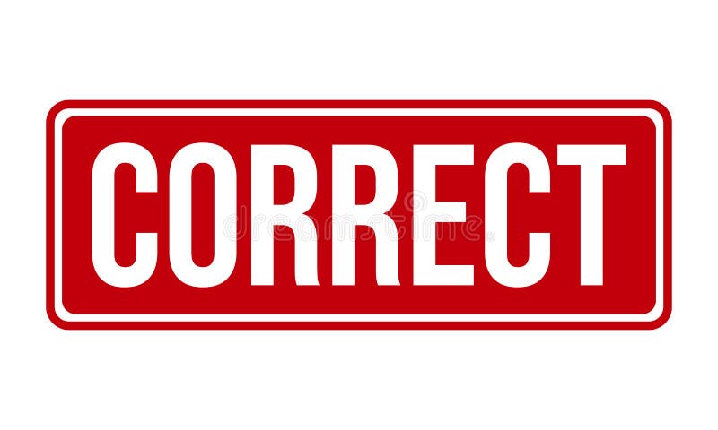 Correct Rubber Stamp. Correct Rubber Grunge Stamp Seal Vector ...